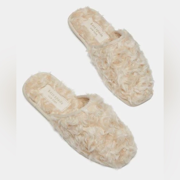 kate spade | Shoes | Kate Spade Faux Fur Slippers | Poshmark